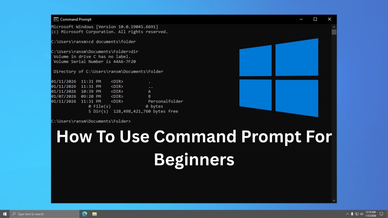 How To Use Command Prompt For Beginners - YouTube