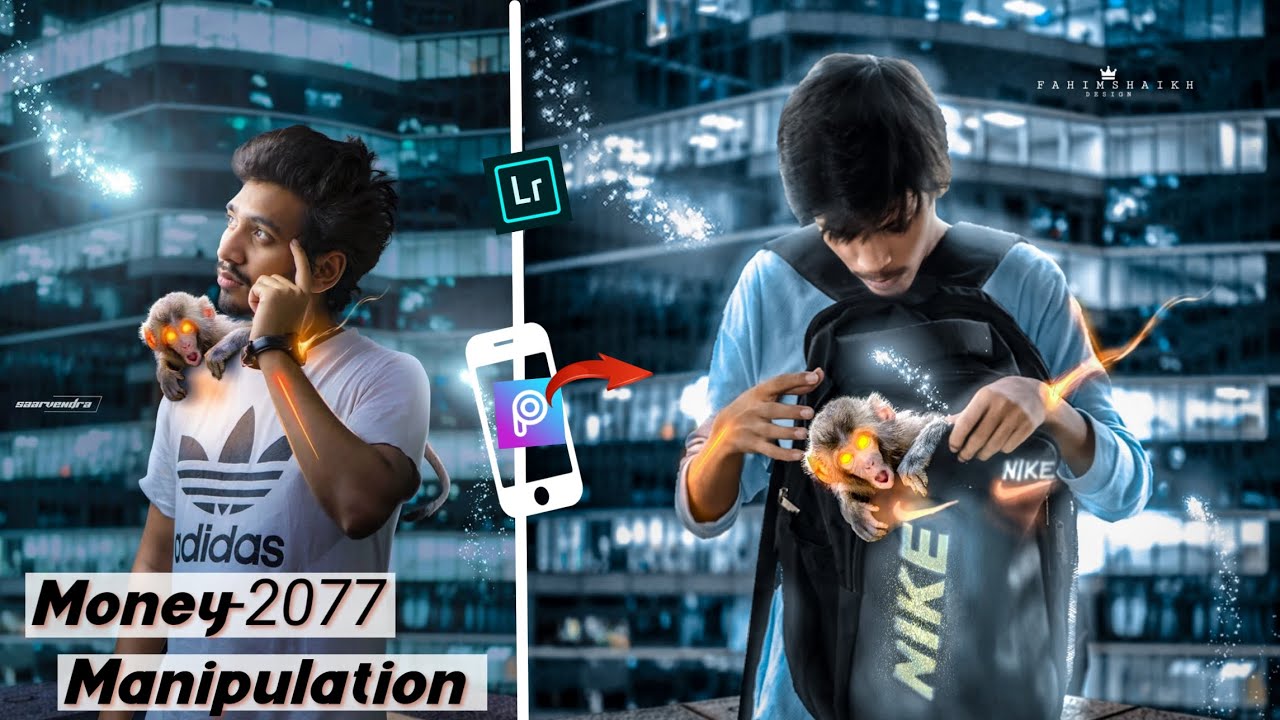 Money-2077 Editing Tutorial in PicsArt || Glowing manipulation editing ...