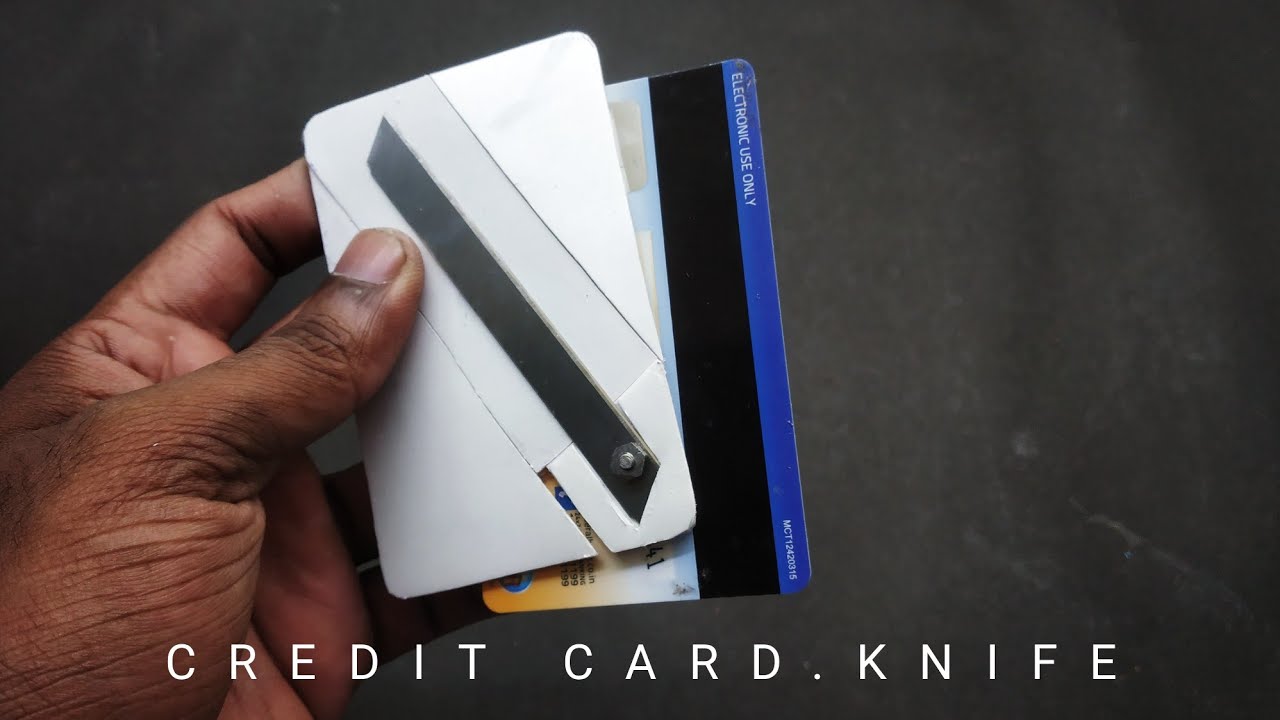 How make simple credit card knife 🔪 at home | survival tool - YouTube