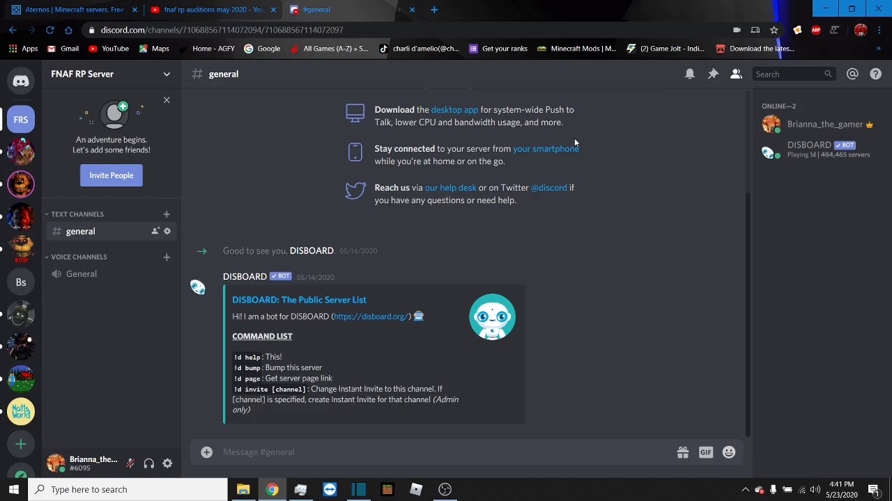 FNAF Server Discord & Auditions - YouTube