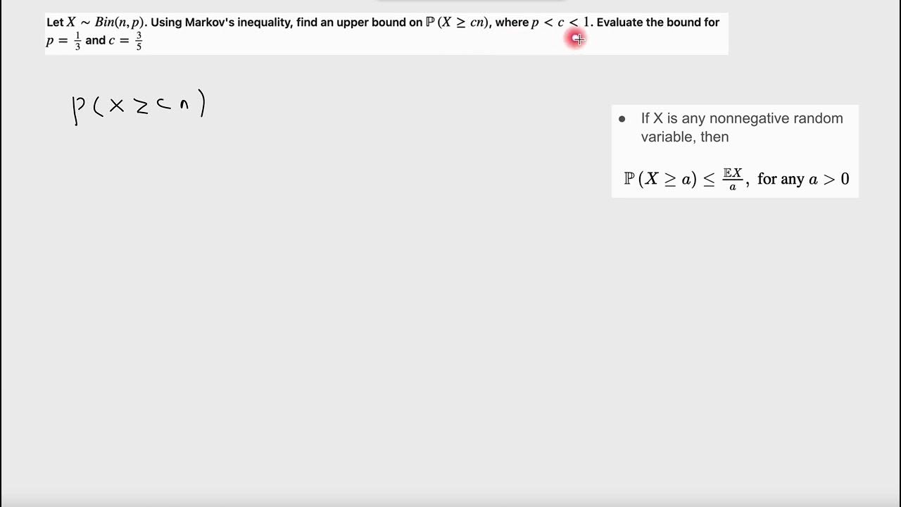 Markov inequality example 1 - YouTube