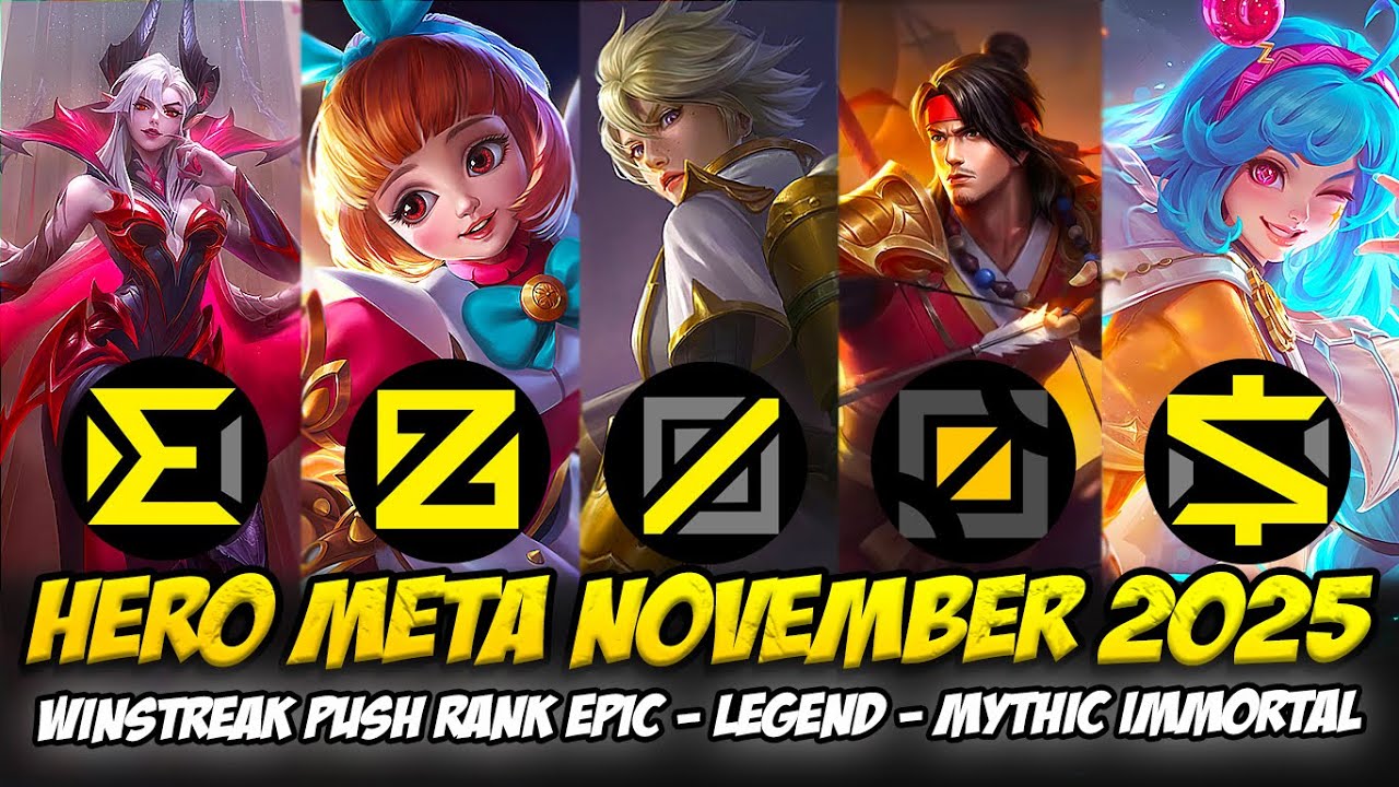 HERO META PUSH RANK TERBAIK NOVEMBER 2025 MOBILE LEGENDS HERO AUTO ...