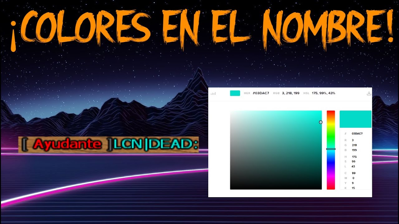 ¡Como poner nombre de colores en MTA! - YouTube