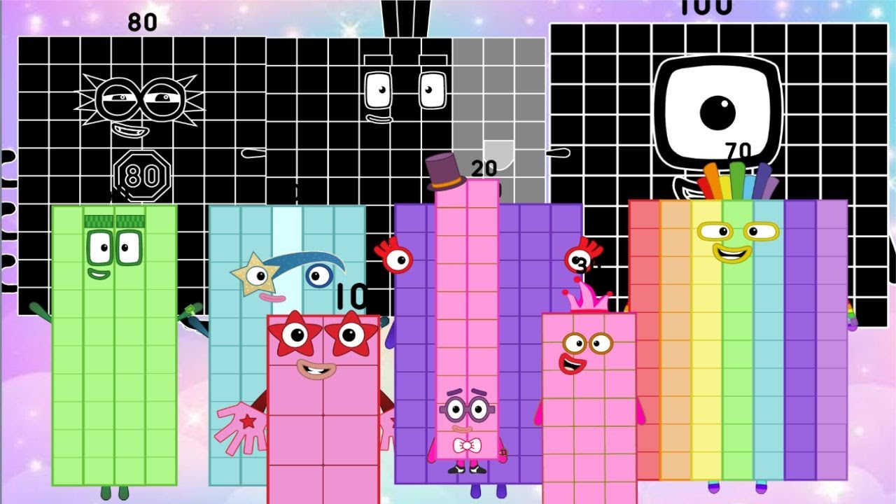 Normal vs PinkGirl vs Negative New Numberblocks Band (10-100) Exciting ...