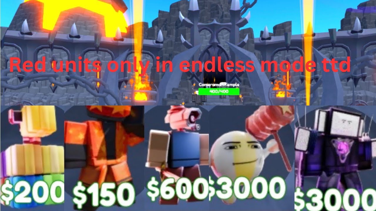 Only using red units in endless mode ttd - YouTube