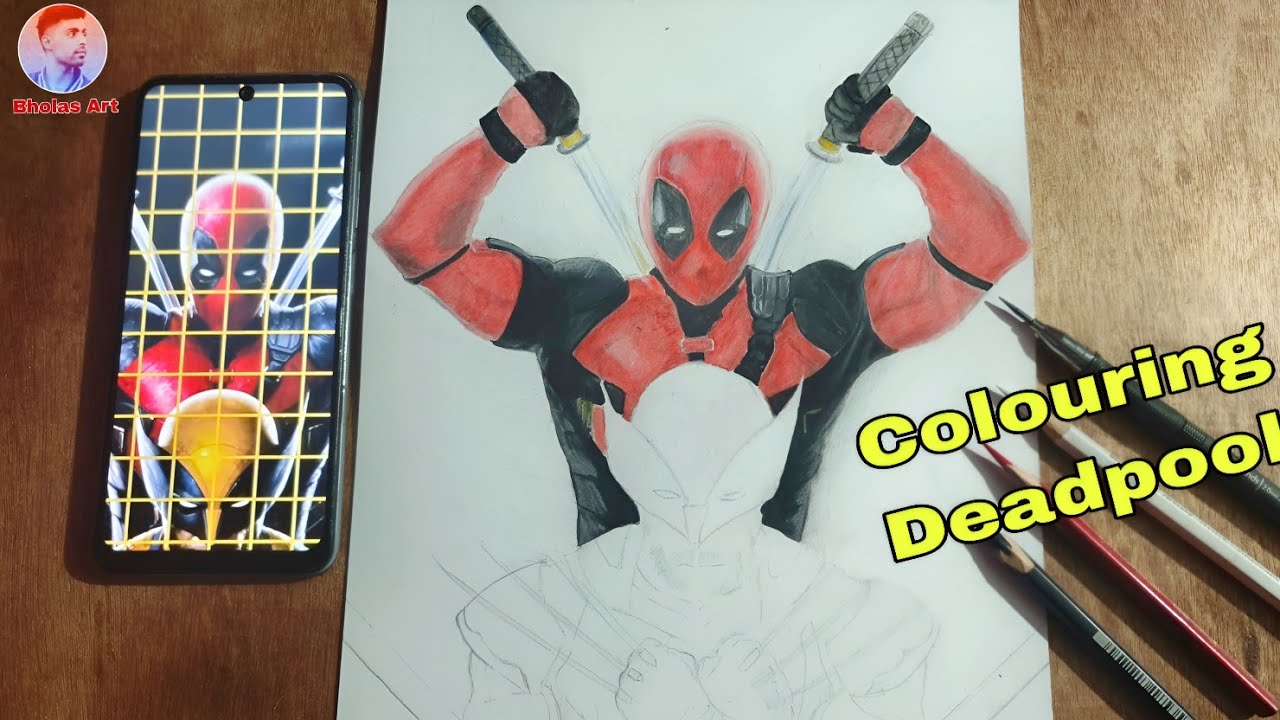 How to draw Deadpool and wolverine | how to colour Deadpool | wolverine ...