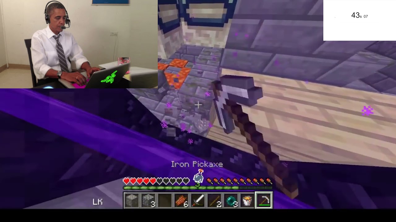 Obama speedruns minecraft - YouTube