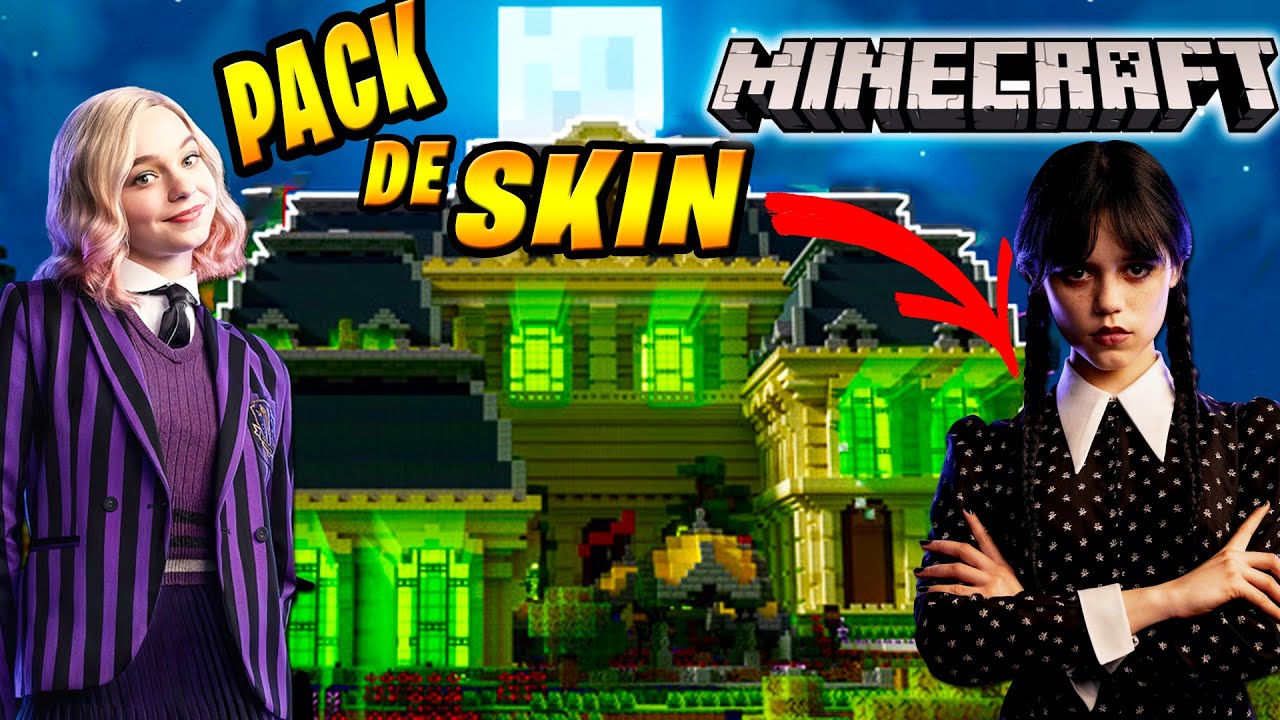 Pack de SKIN de MERLINA Familia ADDAMS para MINECRAFT!!(WEDNESDAY) Enid ...