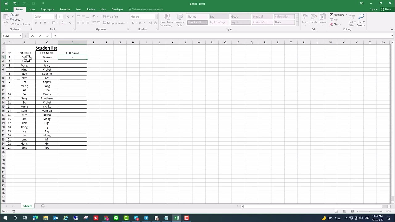 How To Combine First Name And Last Name In Excel Combine 2 Cells In How To Combine First Name And Last Name In Excel Combine 2 Cells In