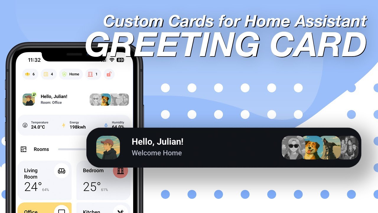 Custom Greetings Card for your Home Assistant Dashboard - YouTube