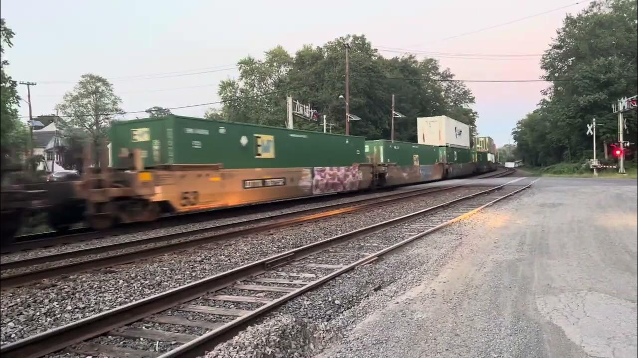 NS 8061 ES44AC Leads NS 23G through Piscataway,NJ with NS 1000 “The first SD70ACe” trailing ...