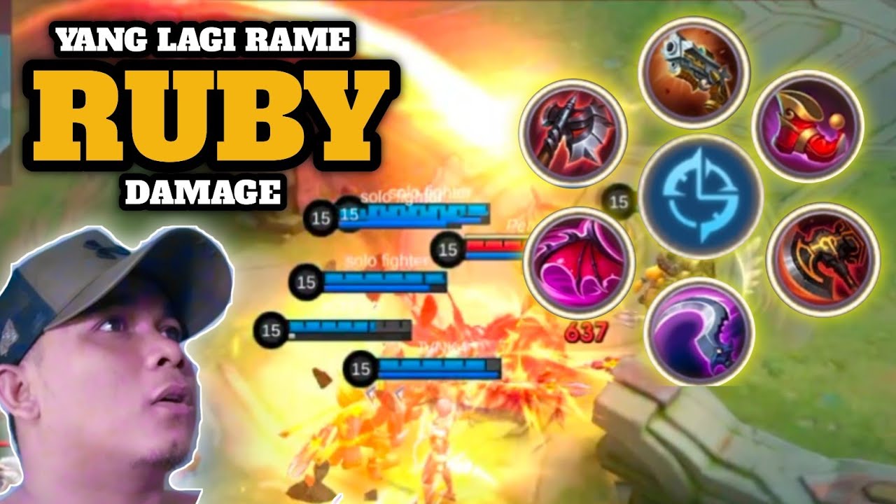 YANG LAGI RAME RUBY DAMAGE!!! Gila kali dek ruby pakai item cooldown skill unlimited 1vs5 gak ...