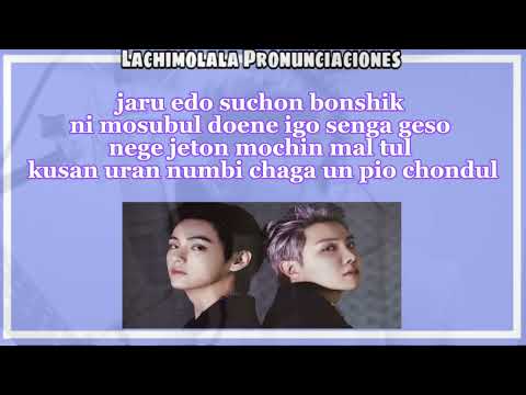 BTS - V,JHOPE HUG ME  (PRONUNCIACION FACIL/LETRA FÁCIL/ LETRA SIMPLIFICADA/ EASY LYRICS)