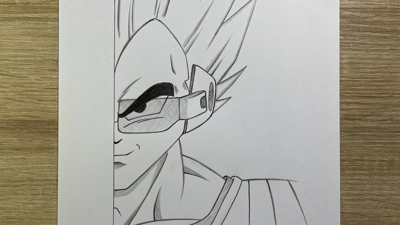 How to Draw Vegeta Super Saiyan | Easy Step-by-Step Dragon Ball Drawing ...