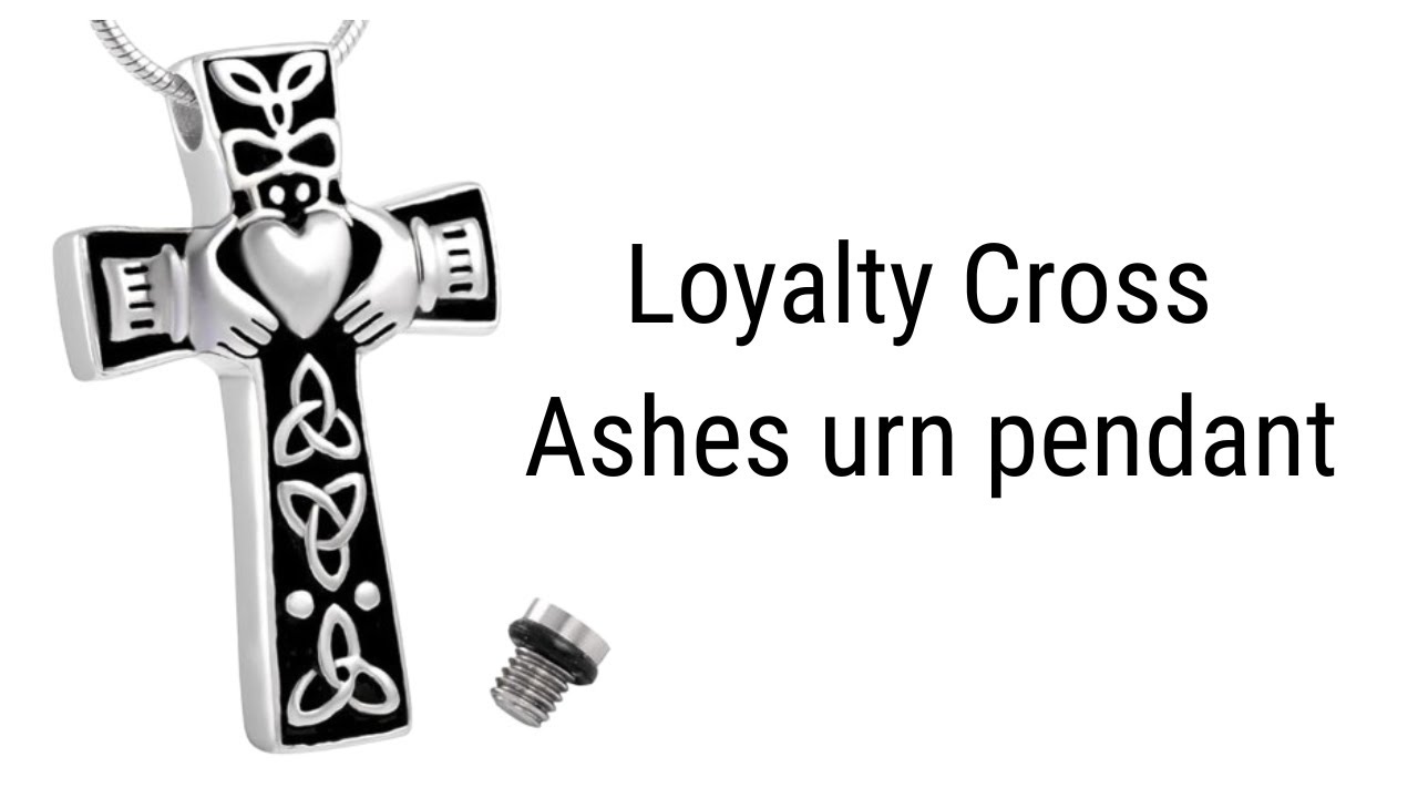 Loyalty Cross Ashes Urn cremation jewellery pendant - YouTube