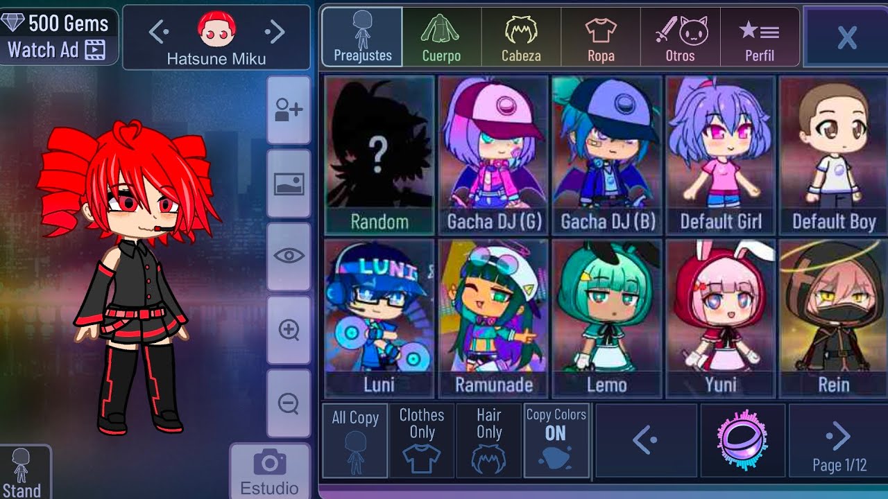 Haciendo a Kasane Teto en gacha club - YouTube