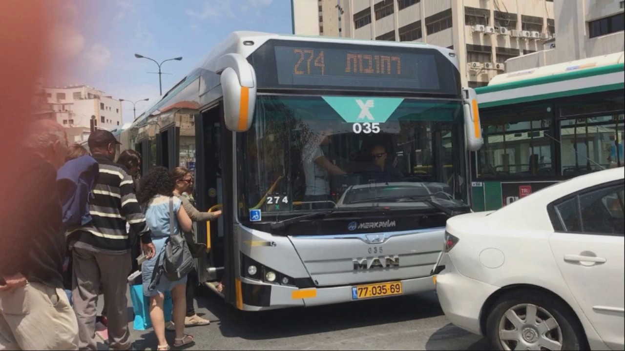 Buses of Egged Bus Cooperative, Hen HaGalil and Maya Tours in Rishon ...