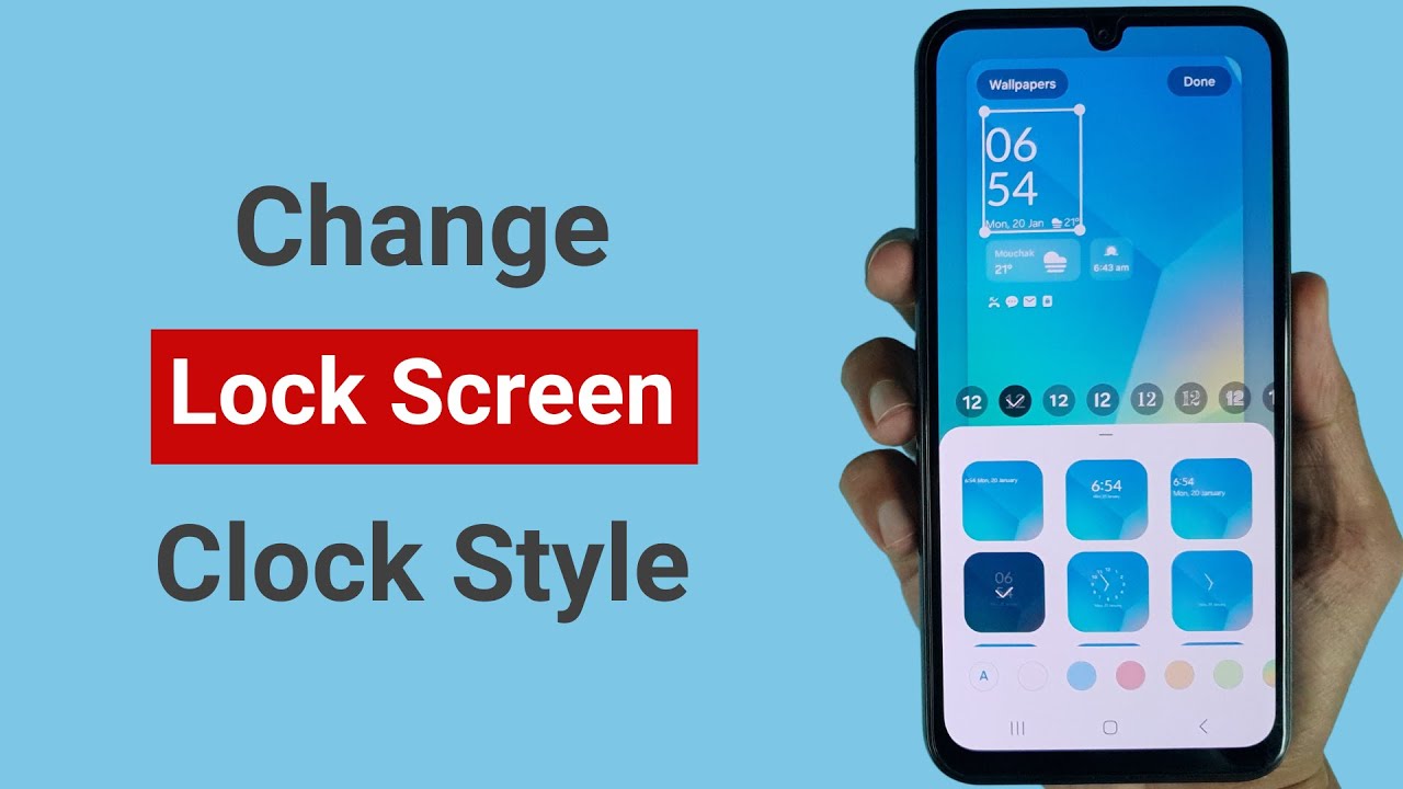 How to Change Lock Screen Clock Style in Samsung A16 - YouTube