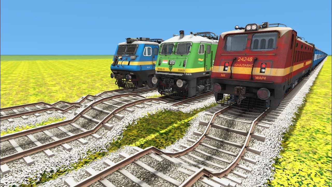 3 TRAINS RUNNING ON RISKY RAILWAY TRACKS | Most Dangerous Railroad ...