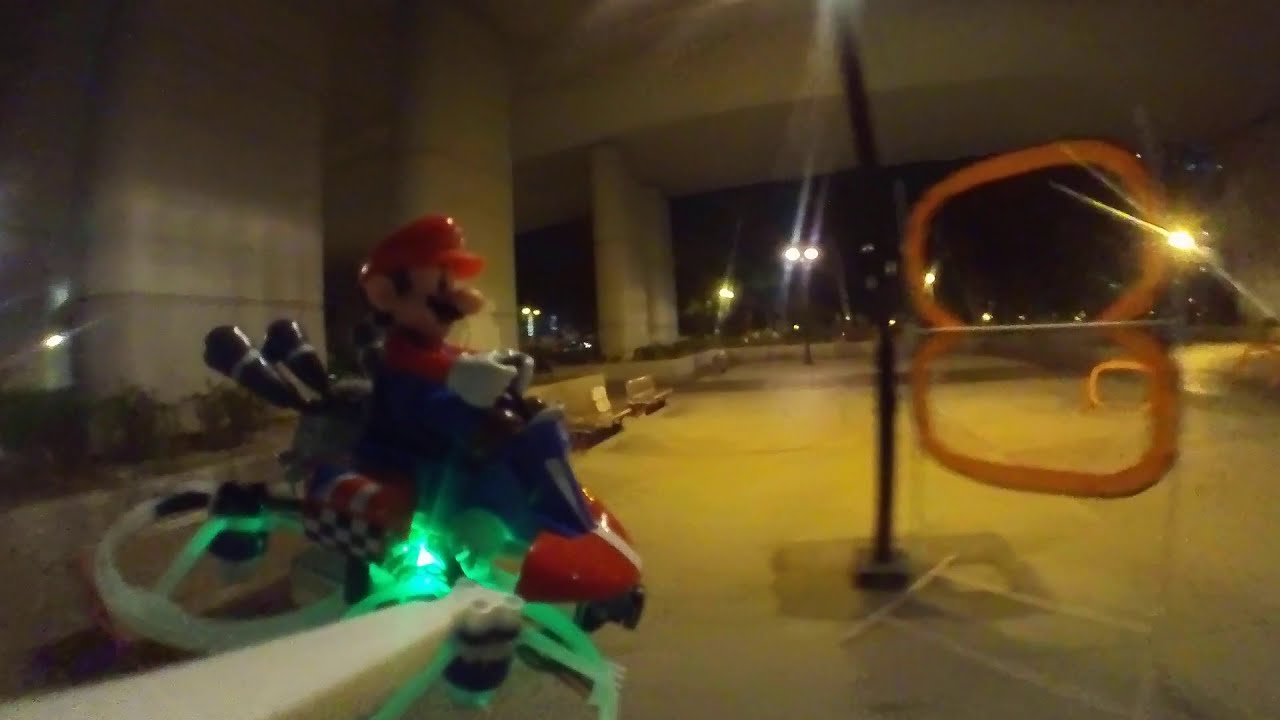 Flying Mario Kart with Insta360 go at Night - YouTube