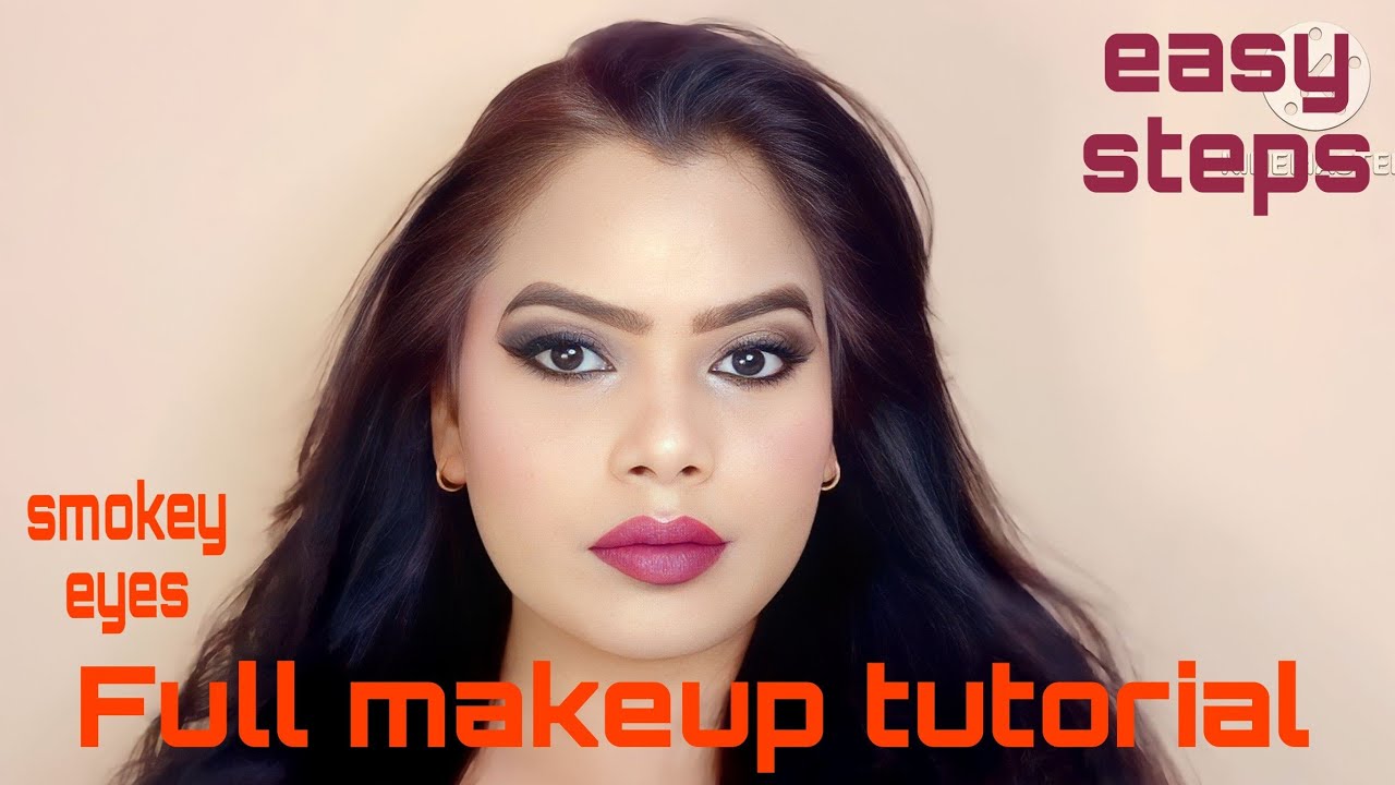 SMOKEY EYES FULL MAKEUP TUTORIAL 👀 | Easy Steps ||Smokey eyes makeup ...