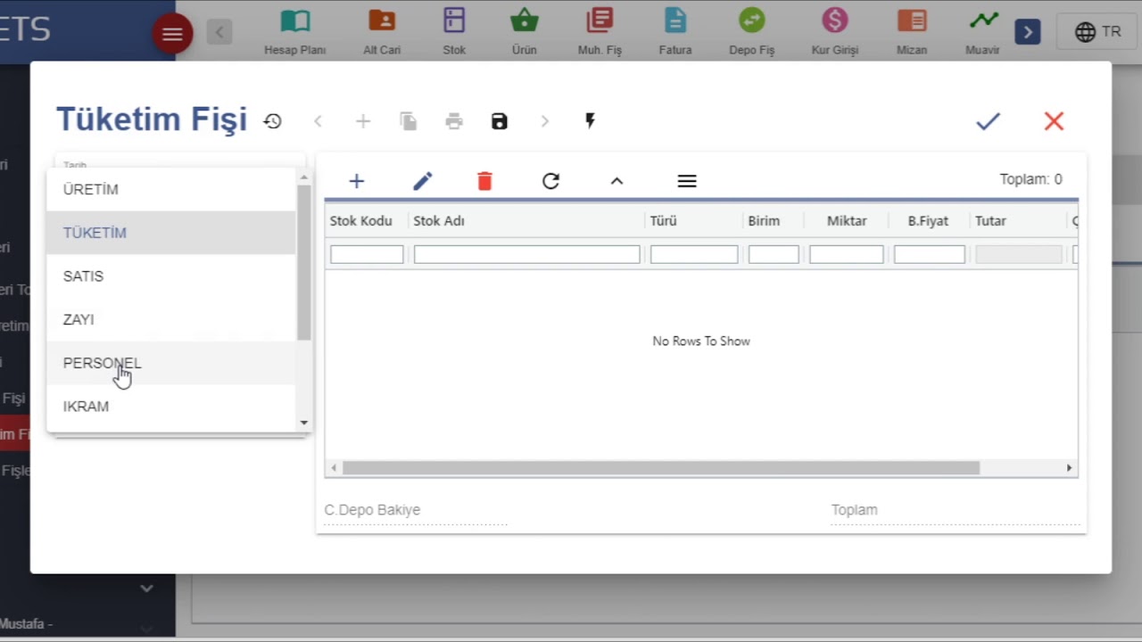 Elektra Ticari Set - EtsWeb - Depo Tüketim Fişleri - YouTube