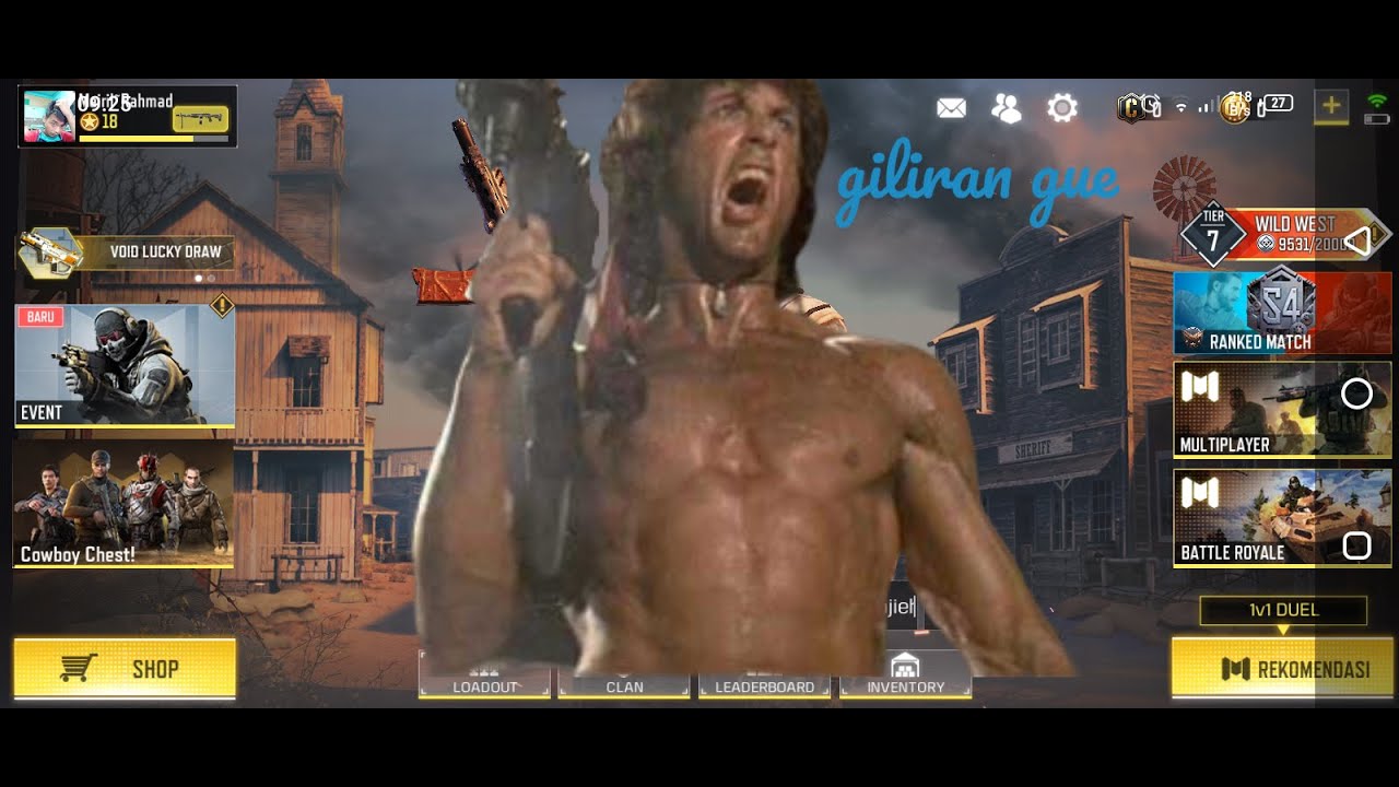 Call Of duty mobile ,Rambo ikut perang - YouTube