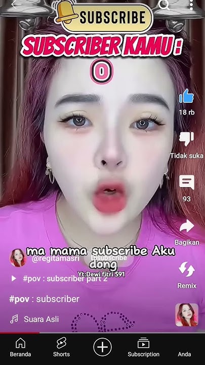 Tenang kk rere aku udah subscribe dan like kk kok. 😁 ️ bismillah semoga kk Rere sub balik deh ...