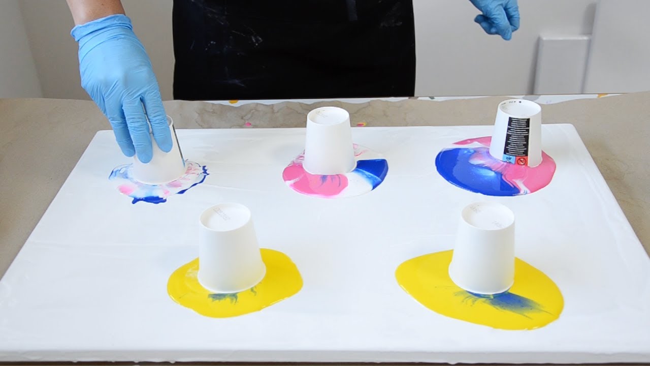 That was FUN! 🎨 Flip And Drag Technique On a Bigger Canvas | Acrylic ...