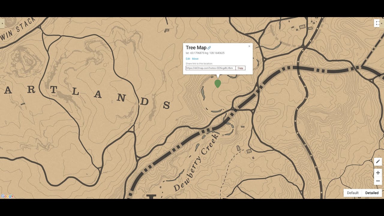 Red Dead Online: Treasure Map Location, Dewberry Creek - YouTube