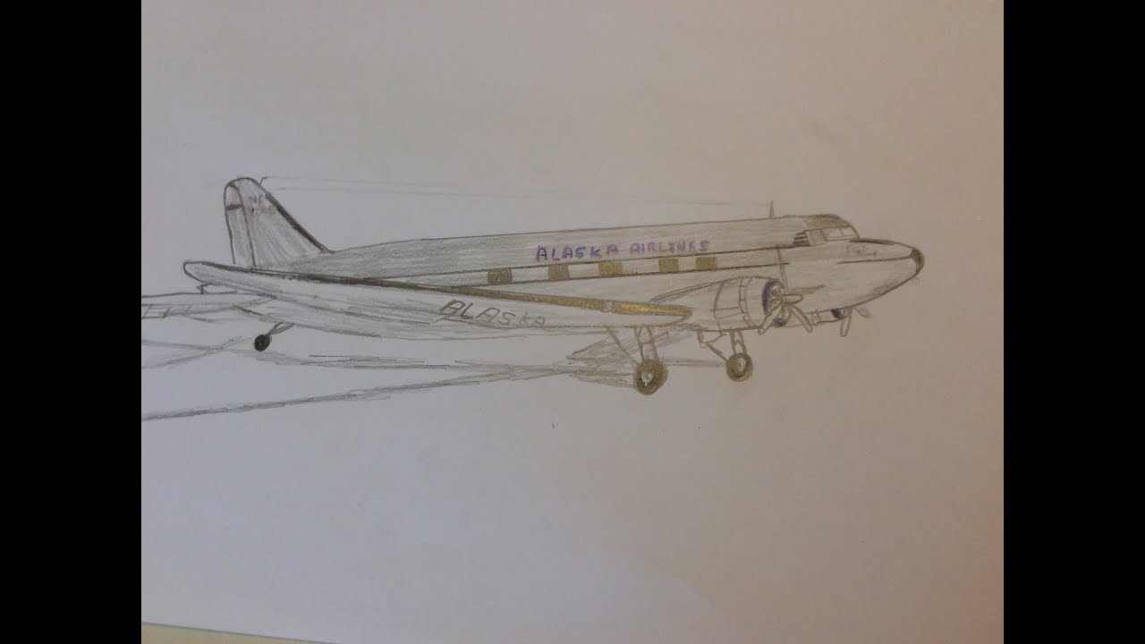 Let's Draw The Dc-3 - YouTube