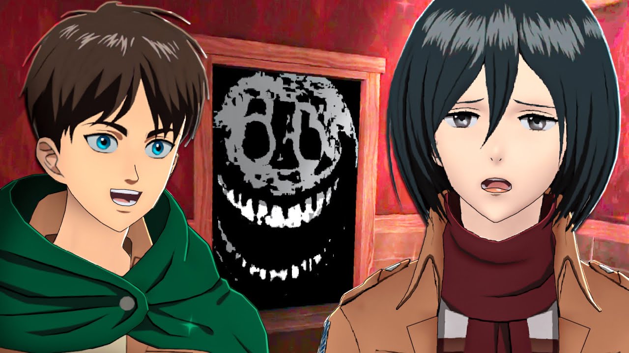 Mikasa e Eren do AOT VR Jogam Doors no Roblox - YouTube