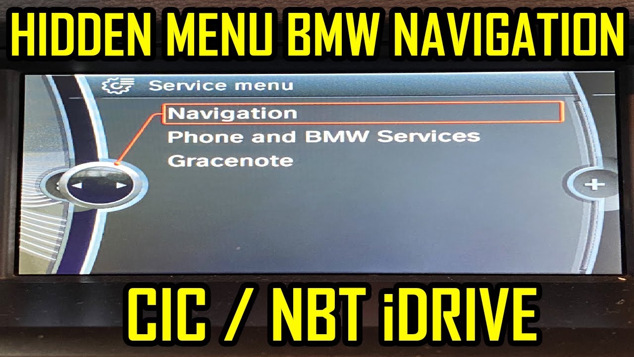 BMW iDrive CIC NBT Hidden Menu Service Mode Navigation - YouTube