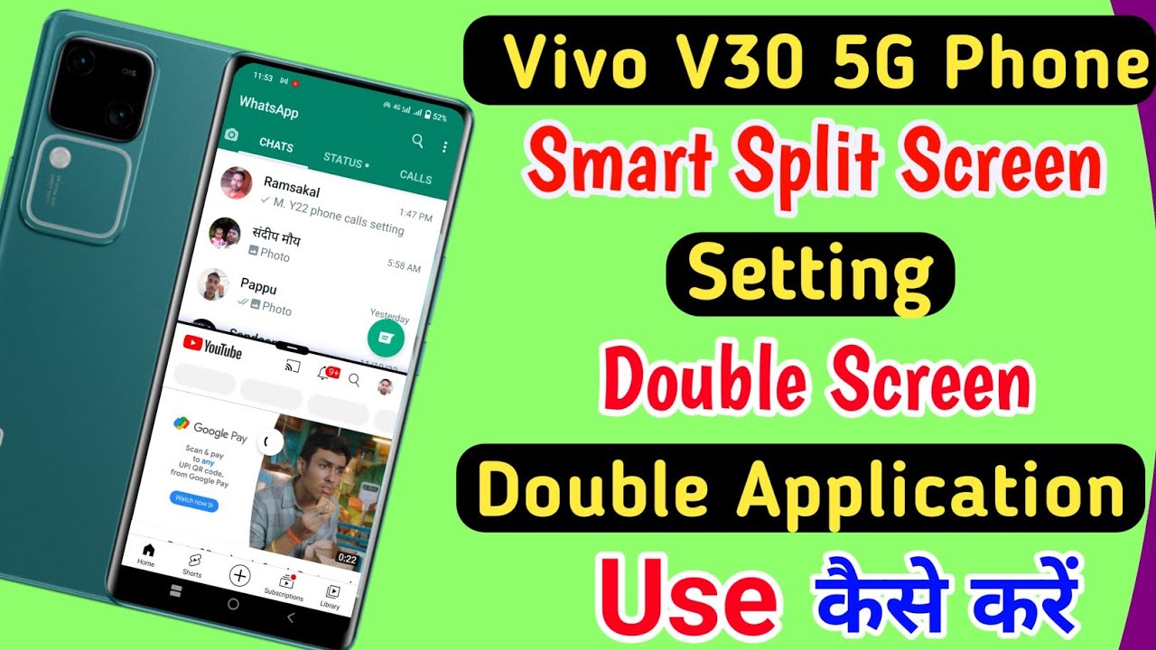 Vivo V30 Smart Split Setting ll How To Enable Screen Split Setting Vivo ...