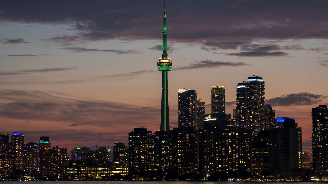 Toronto Skyline Time-lapse in 4k - YouTube