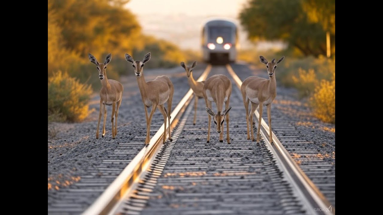 Trains vs Wildlife: A Shocking Encounter on the Tracks - YouTube