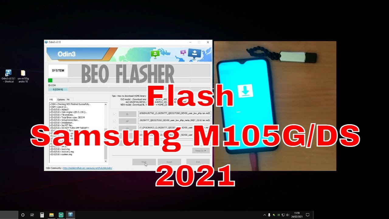 Cara Flash Samsung M105G/DS 2021 - YouTube