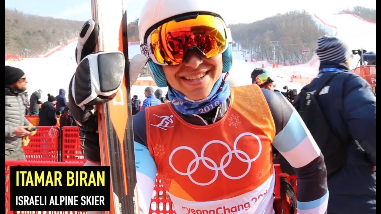 Israeli alpine skier Itamar Biran's Olympic debut - YouTube