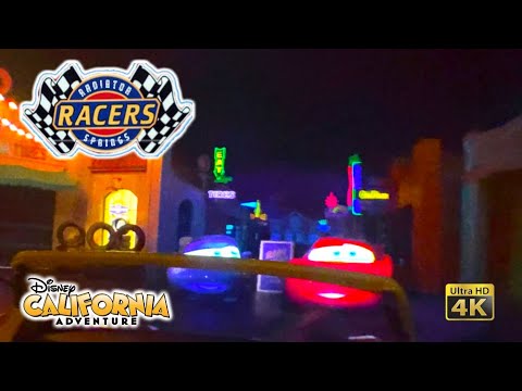 2024 Radiator Springs Racers at Night On Ride Low Light Ultra HD 4K POV ...