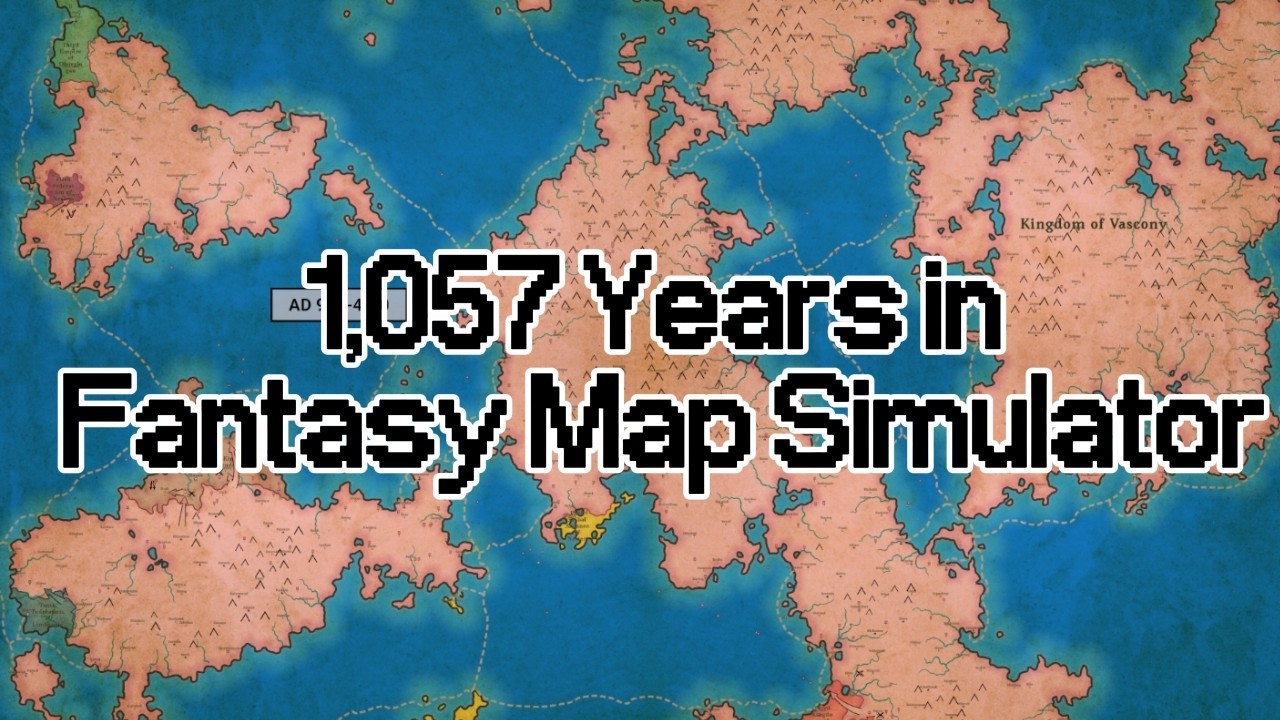 1,057 Years in Fantasy Map Simulator | Timelapse - YouTube