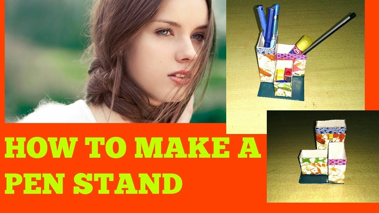 How to make a pen stand DIY - YouTube