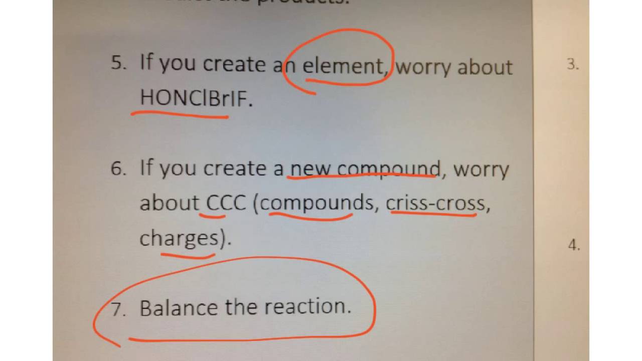 Chapter 10 Reactions Predicting Products - YouTube