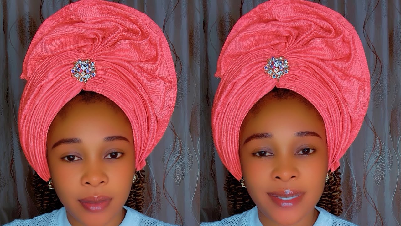 How to quickly achieve your party gele/Easy/Simple - YouTube