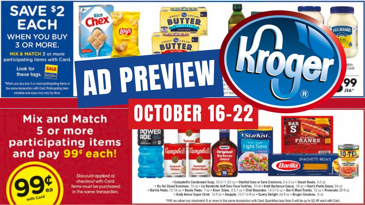 *$.99 Sale!* Kroger Ad Preview for 10/16-10/22 | NEW Mega Sale, Weekly ...