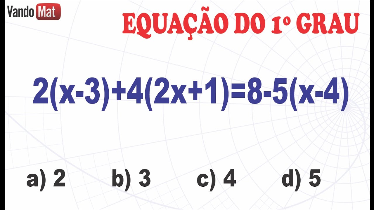 Equação Do 1 Grau Com Parênteses Exercícios Resolvidos - FDPLEARN