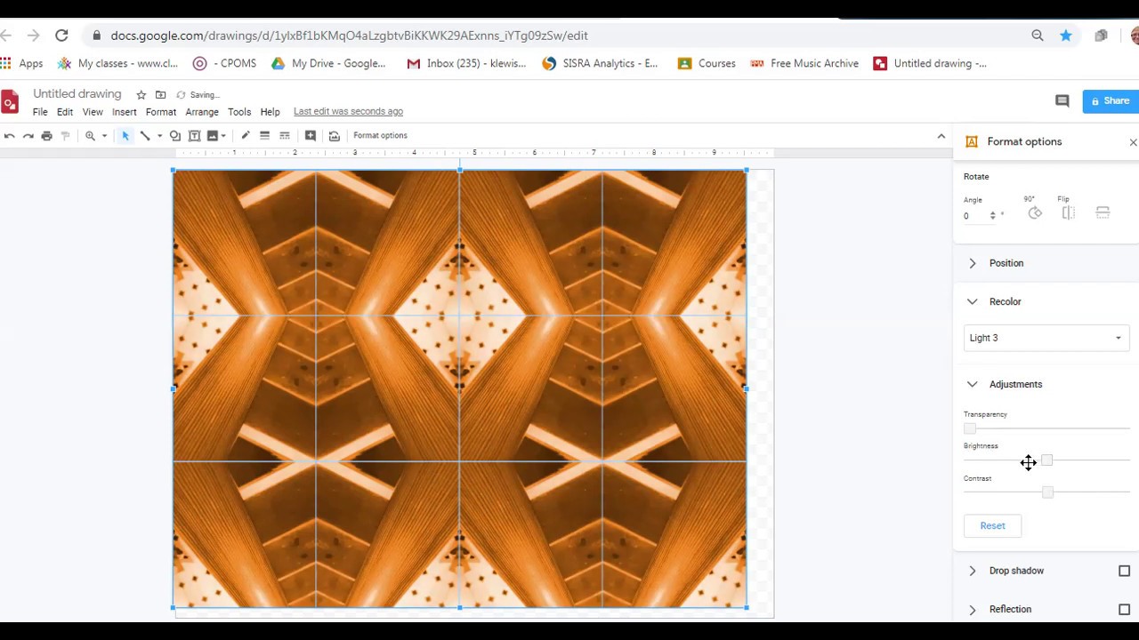 Using Google Drawings to make a repeat tile picture from a photo - YouTube