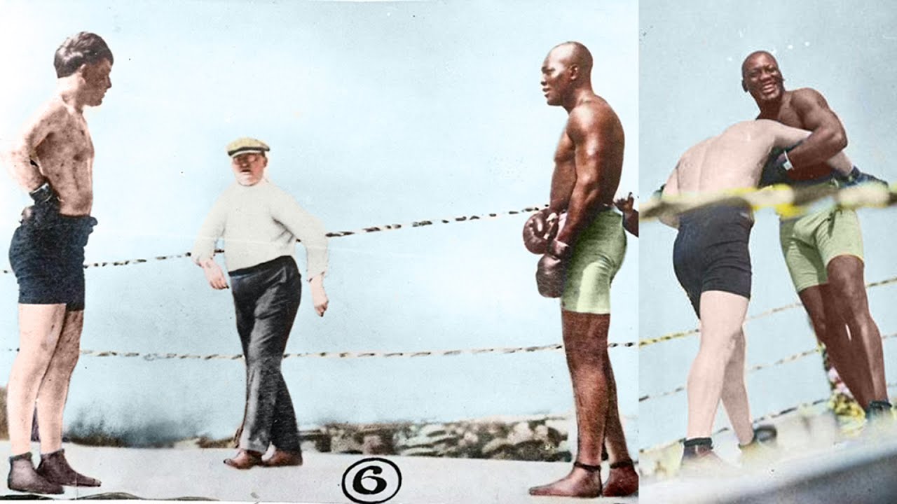 Jack Johnson vs "Fireman" Jim Flynn II (4.7.1912) Full Fight Colorized ...