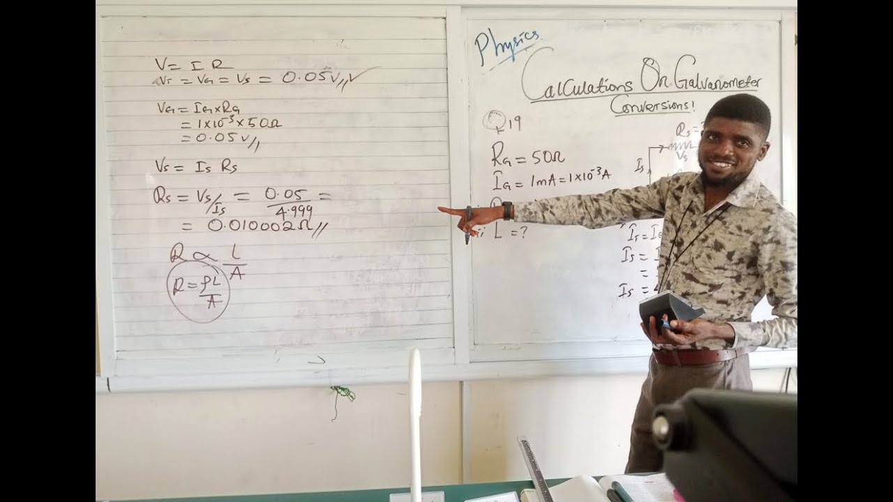 CALCULATIONS ON GALVANOMETER CONVERSIONS: shunt and multiplier. - YouTube