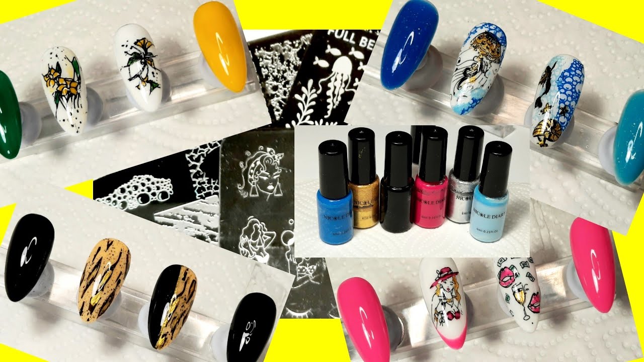 *532*Дизайны со Стемпингом/stamped designs. - YouTube