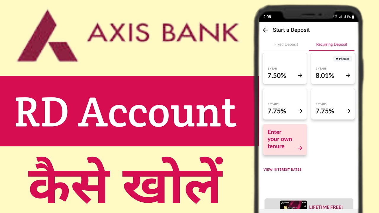 Axis Bank RD Kaise Kare | Axis Mobile App Se RD Account Kaise Banaye ...